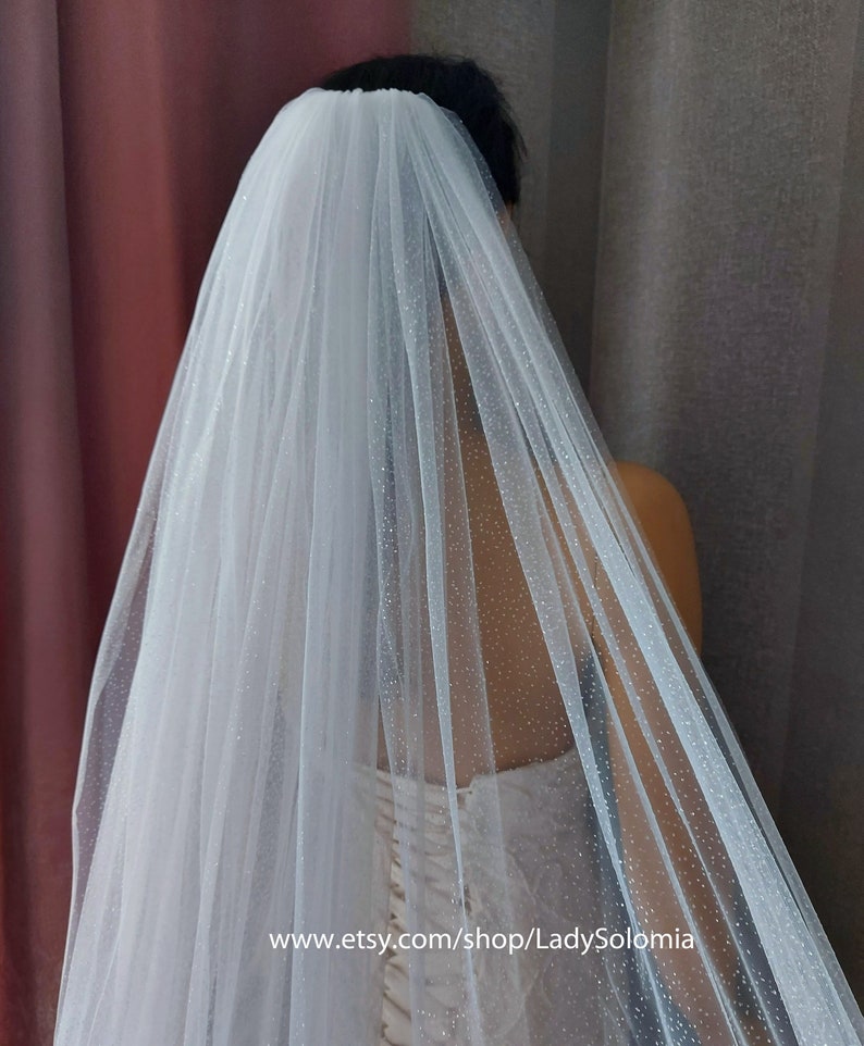 Sparkle Veil Shimmer Veil Simple Glitter Veil | Etsy