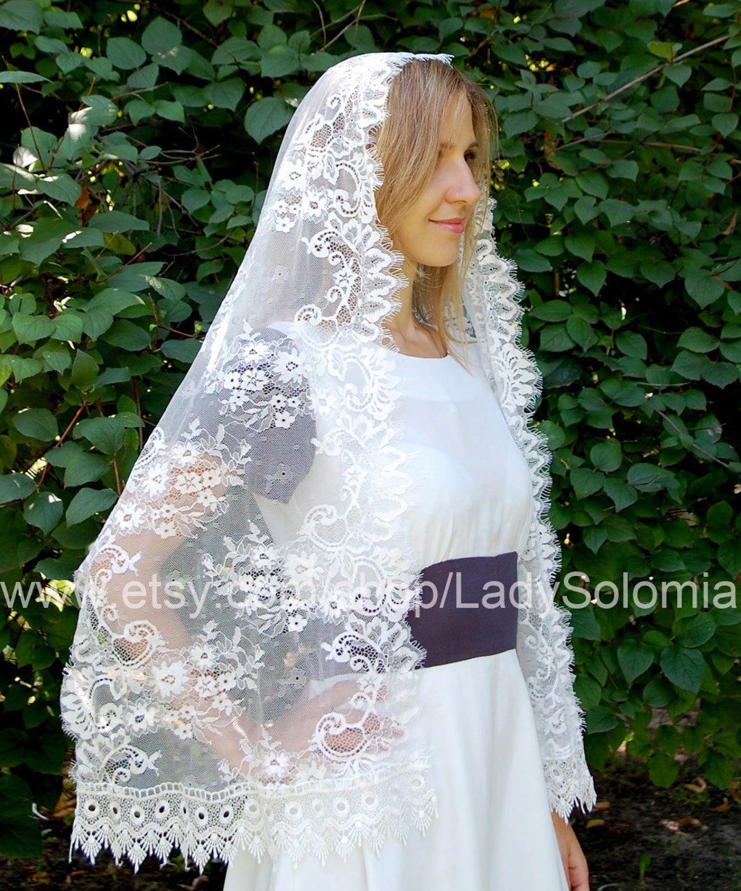 Catholic Mantilla Orthodox Veils, Catholic Veil off White Lace Scarf ...