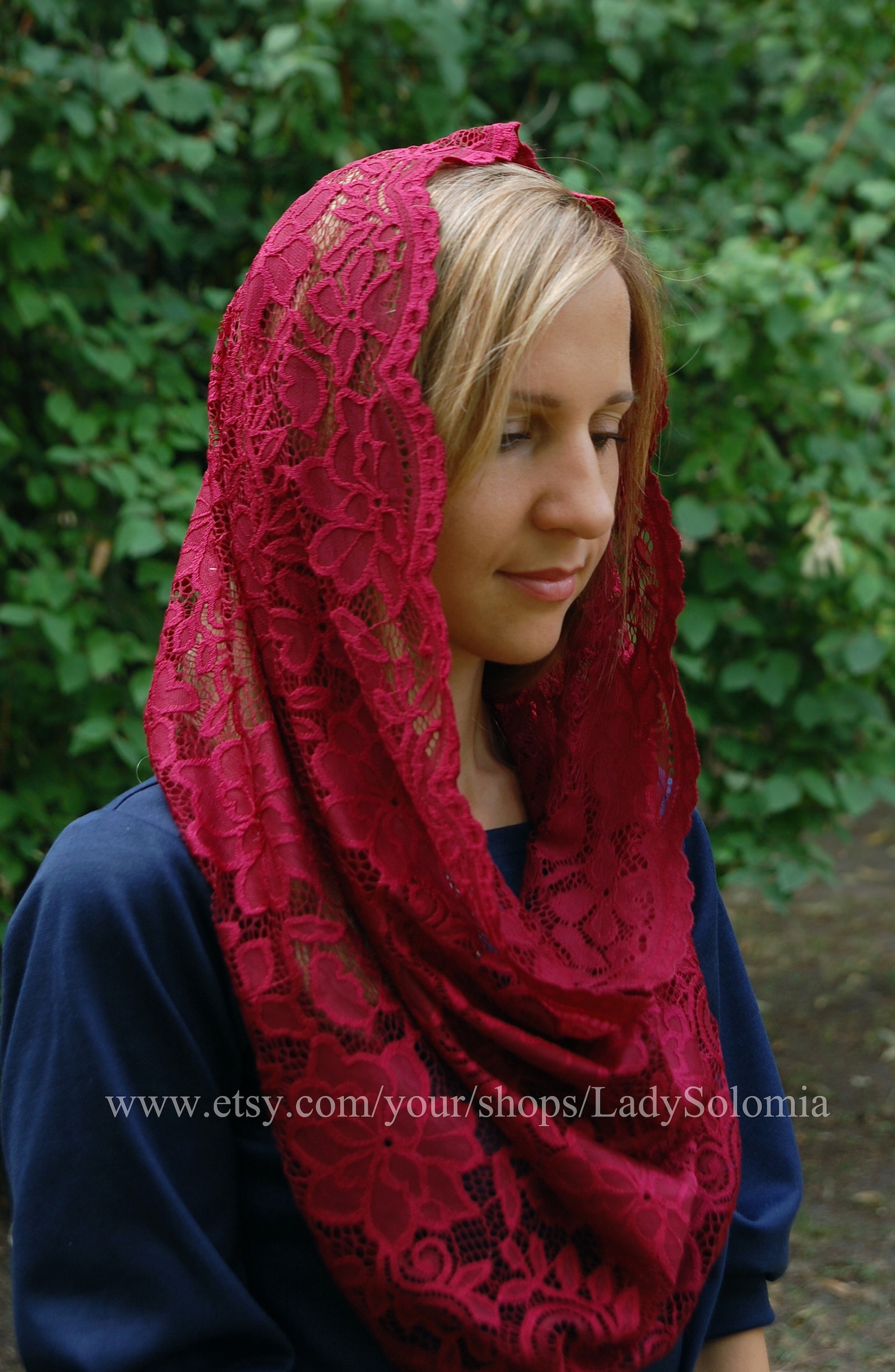 Soft Catholic Circle Lace Veil Infinity Catholic Chapel Circle Church ...