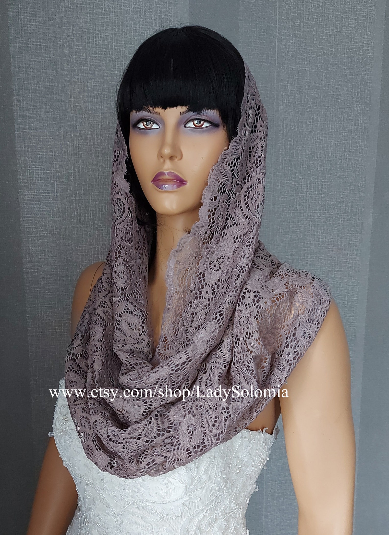 Black Mantilla Veil, Head Сovering, Orthodox Veil, Catholic Chapel Veil ...
