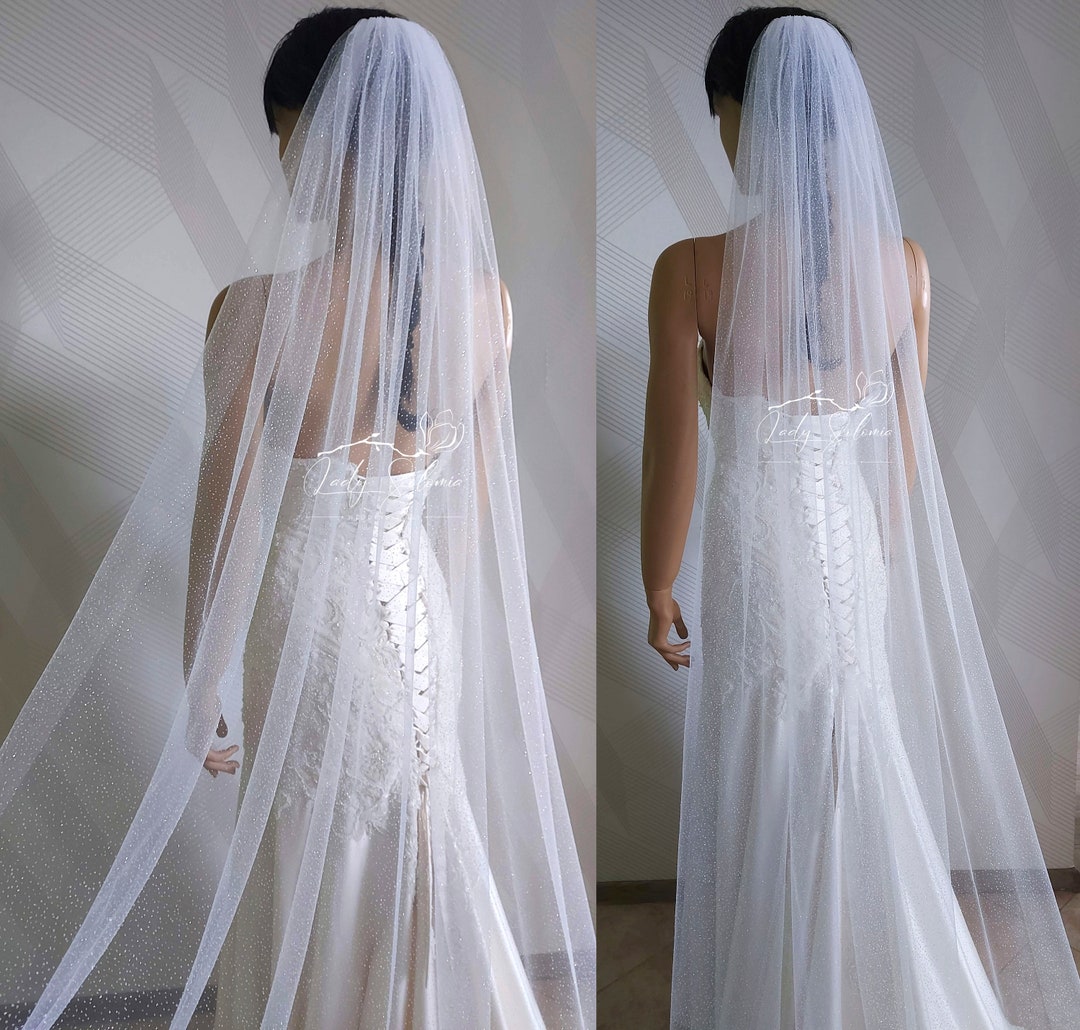 Glitter Veil Sparkle Veil Shimmer Veil Sparkle Wedding Veil Glitter ...