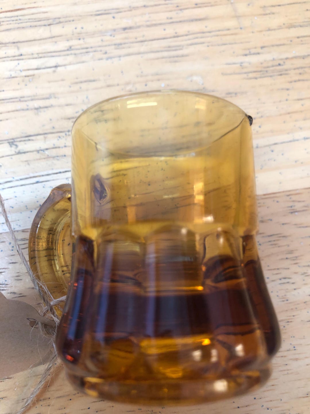 Vintage Federal Glass Minature Beer Mug Amber Color - Etsy