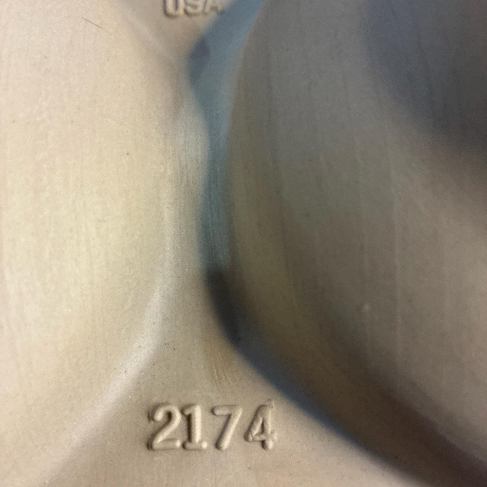 Pampered Chef Stoneware Double Egg Cooker Microwave Number 2174 Made in ...