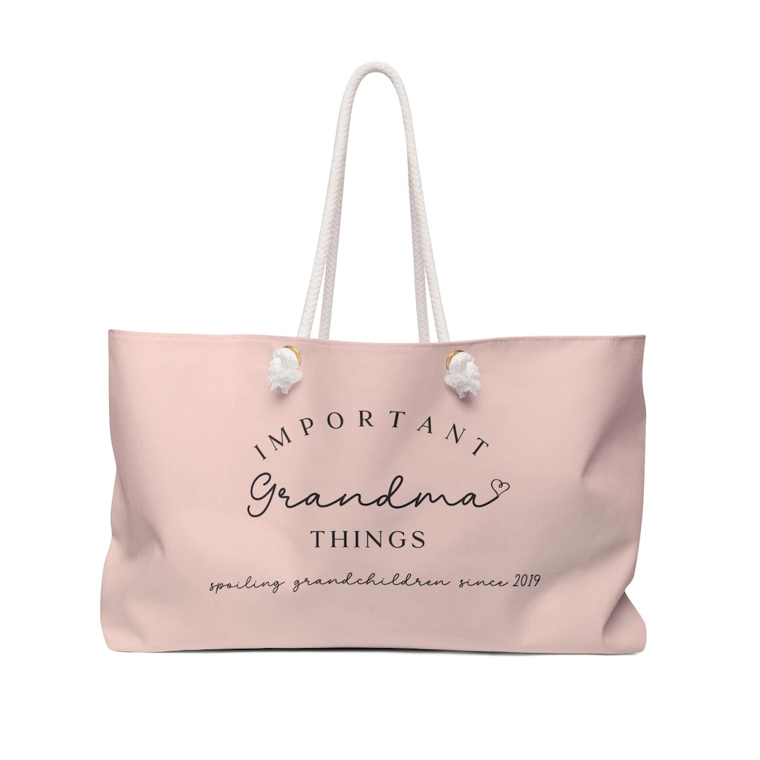 Personalized Important Grandma Things Tote Bag | Gift for Grandma ...