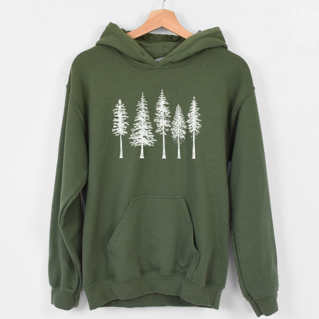 Pine Trees Hoodie Sweatshirt | Camping Hoodie Sweatshirt | Nature ...