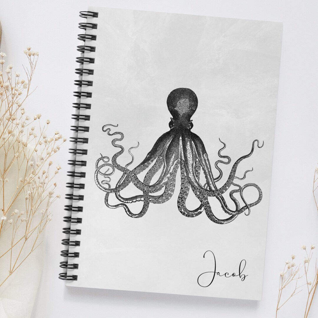 Personalized Octopus Journal Sea Life Journal Journal for Boys Vintage ...