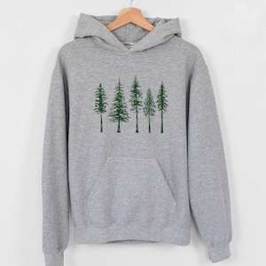Pine Trees Hoodie Sweatshirt | Camping Hoodie Sweatshirt | Nature ...