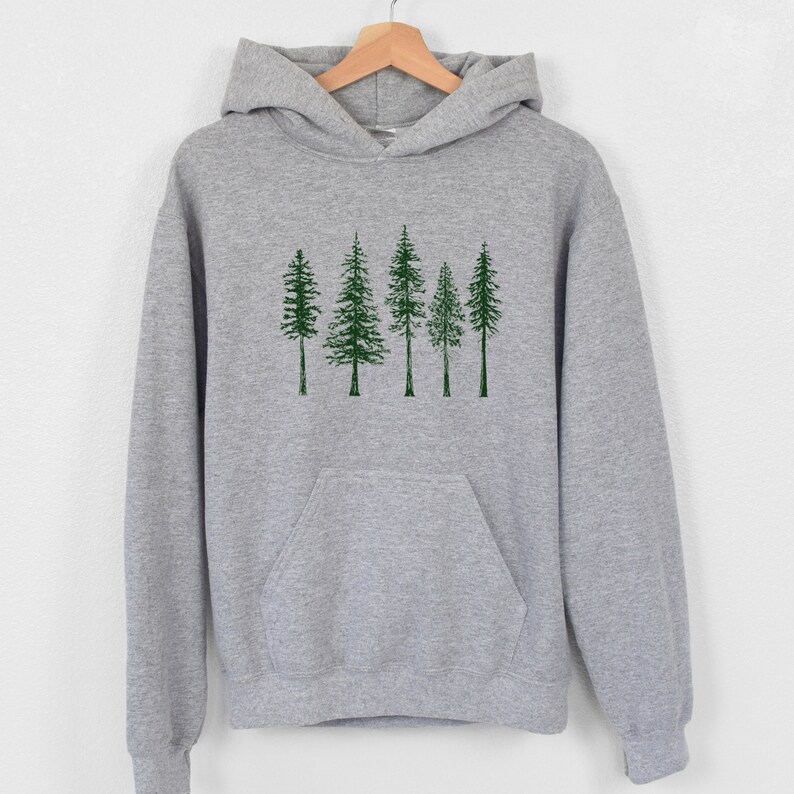 Pine Trees Hoodie Sweatshirt Camping Hoodie Sweatshirt - Etsy