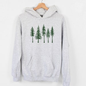 Pine Trees Hoodie Sweatshirt | Camping Hoodie Sweatshirt | Nature ...