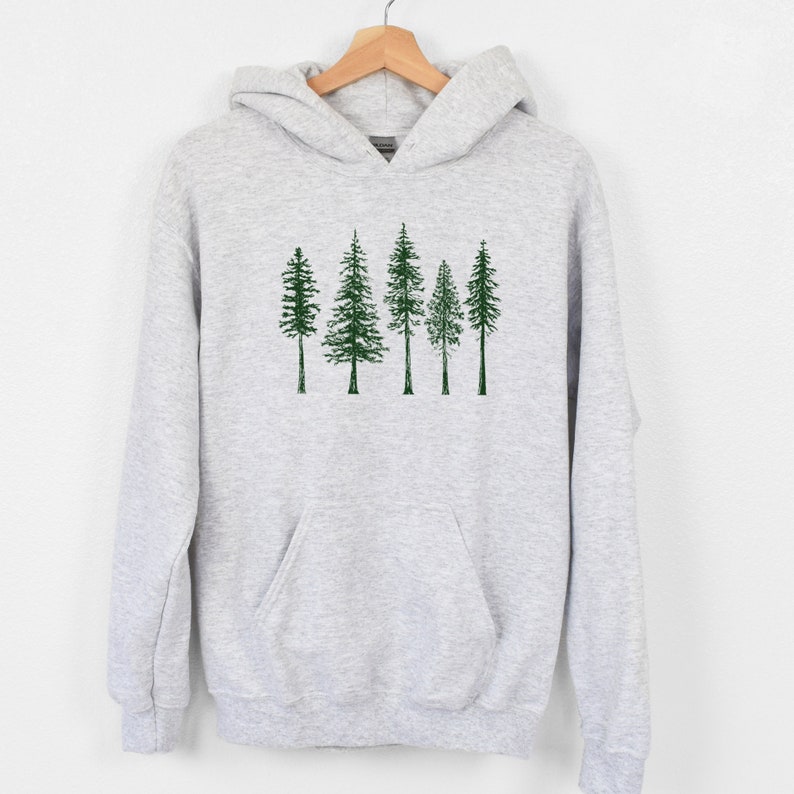 Pine Trees Hoodie Sweatshirt Camping Hoodie Sweatshirt - Etsy
