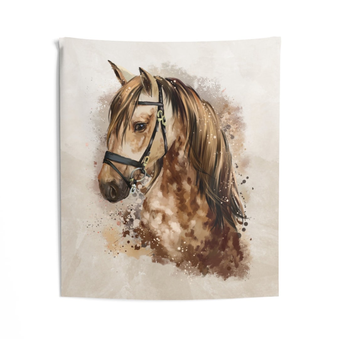 Chestnut Brown Horse Wall Tapestry Girls Room Wall Tapestry Horse ...