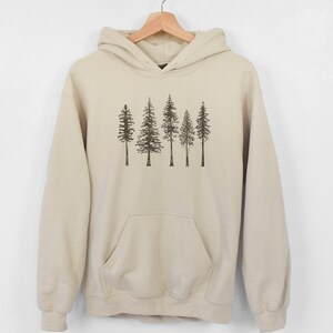 Pine Trees Hoodie Sweatshirt | Camping Hoodie Sweatshirt | Nature ...