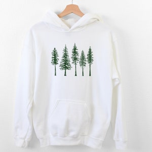Pine Trees Hoodie Sweatshirt | Camping Hoodie Sweatshirt | Nature ...