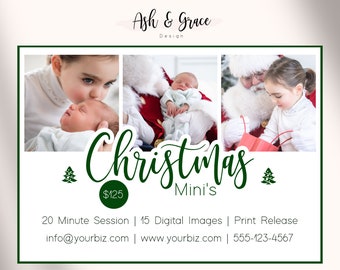 Christmas Mini Session Marketing Template - Etsy