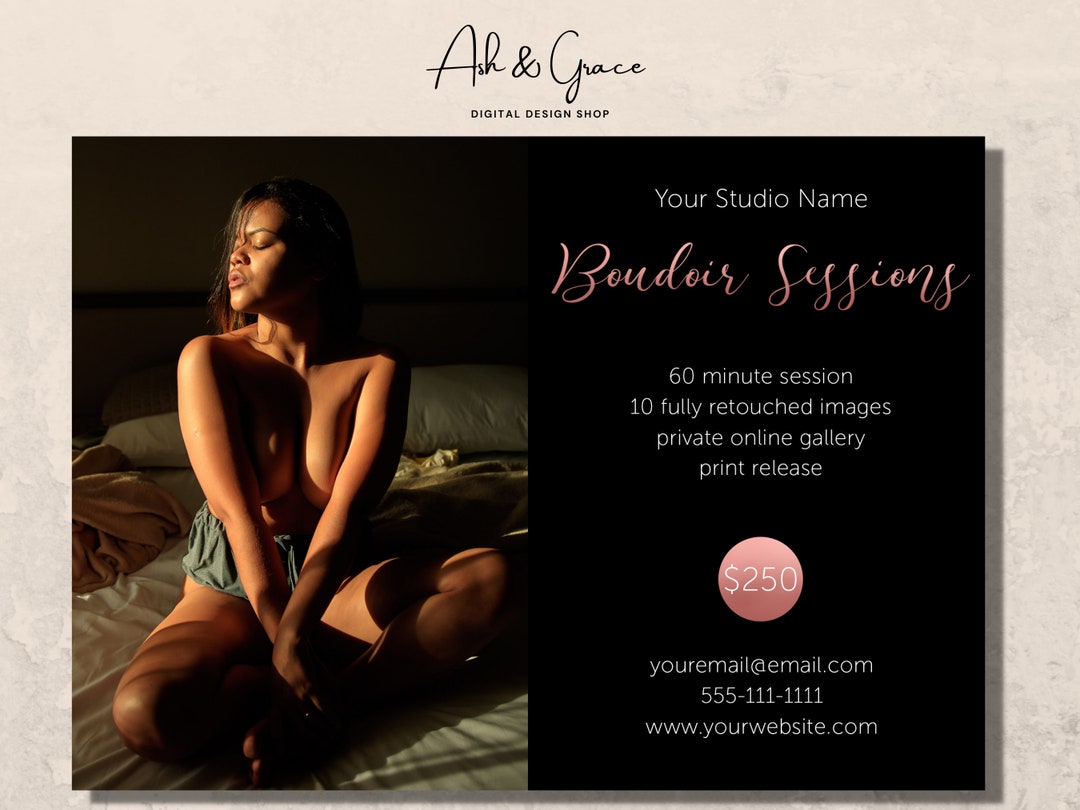 Boudoir Mini Session Template | Boudoir Session Marketing, Boudoir Template, Photographer ...