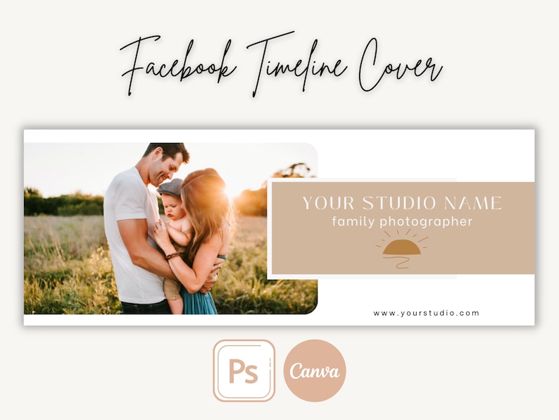 Facebook Timeline Cover Template for Photographers Edit in CANVA or ...