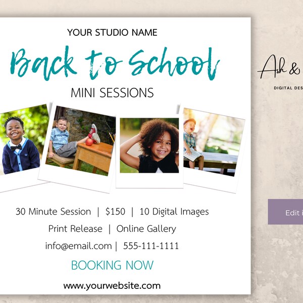 School Mini Session - Etsy