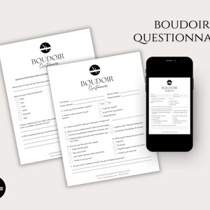 Boudoir Photography Questionnaire Template | Boudoir Questionnaire ...