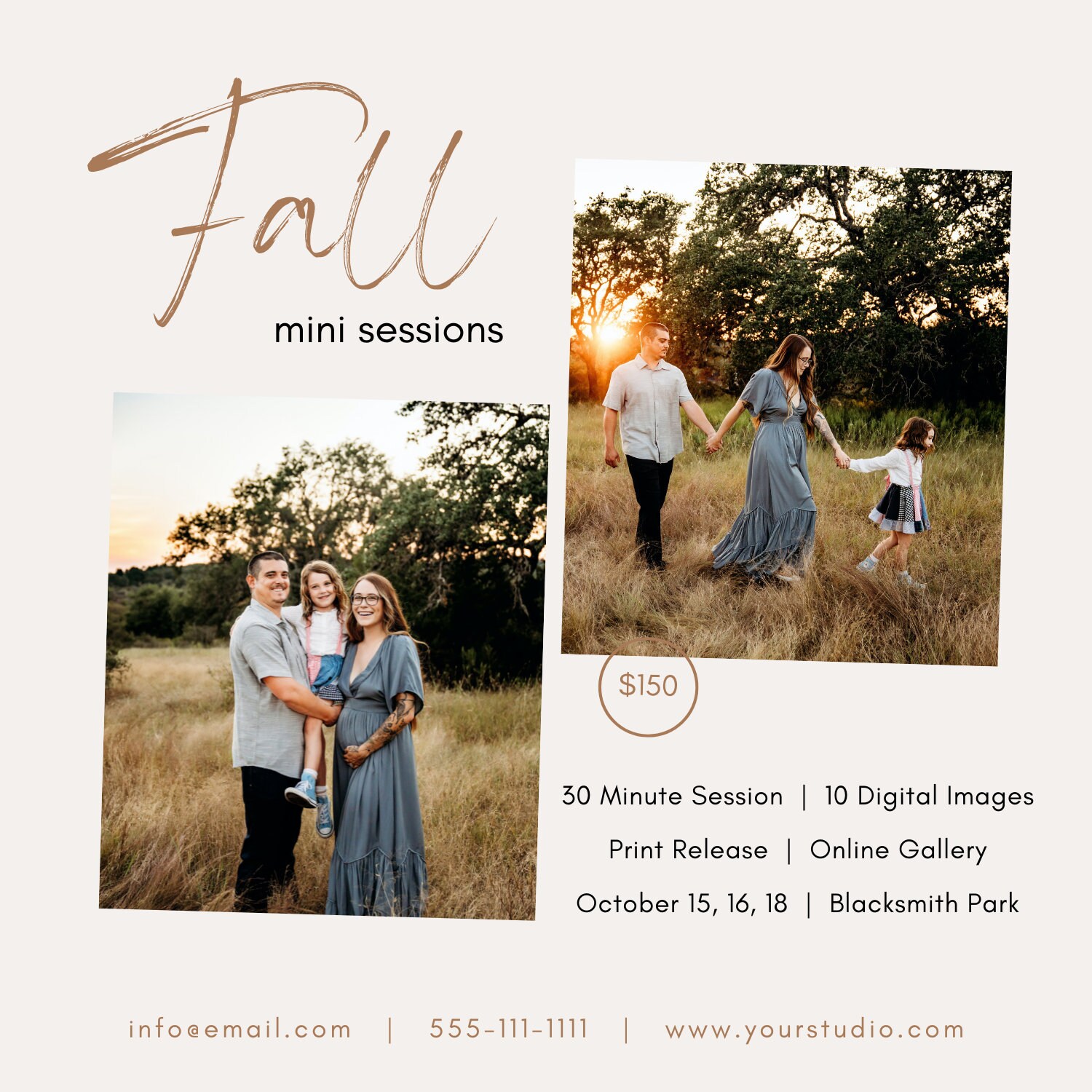 Fall Mini Session Template Family Mini Session Fall Mini - Etsy