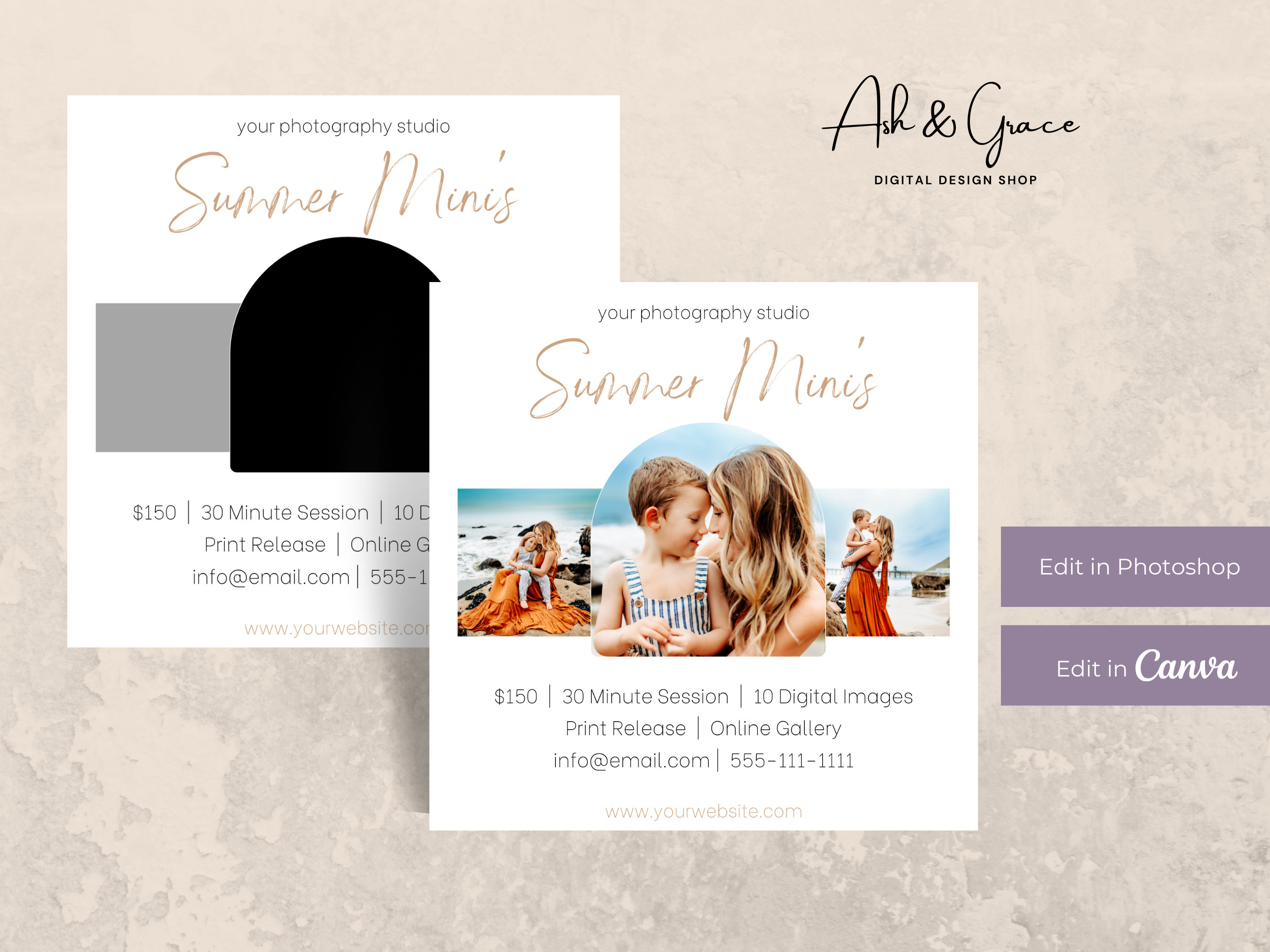 Summer Mini Session Template, Summer Photo Template, Summer Mini ...