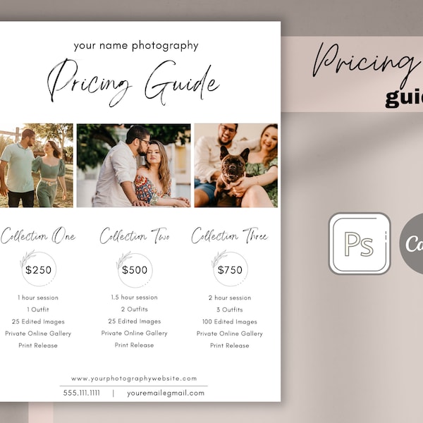 Photography Pricing - Etsy