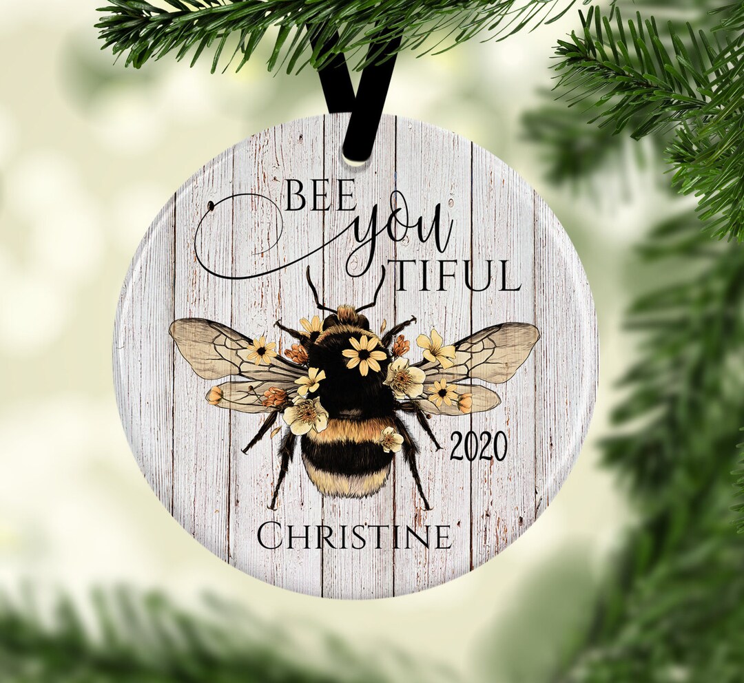 Personalized Bee Ornament/bee Decor/christmas Ornaments/bee Gifts ...