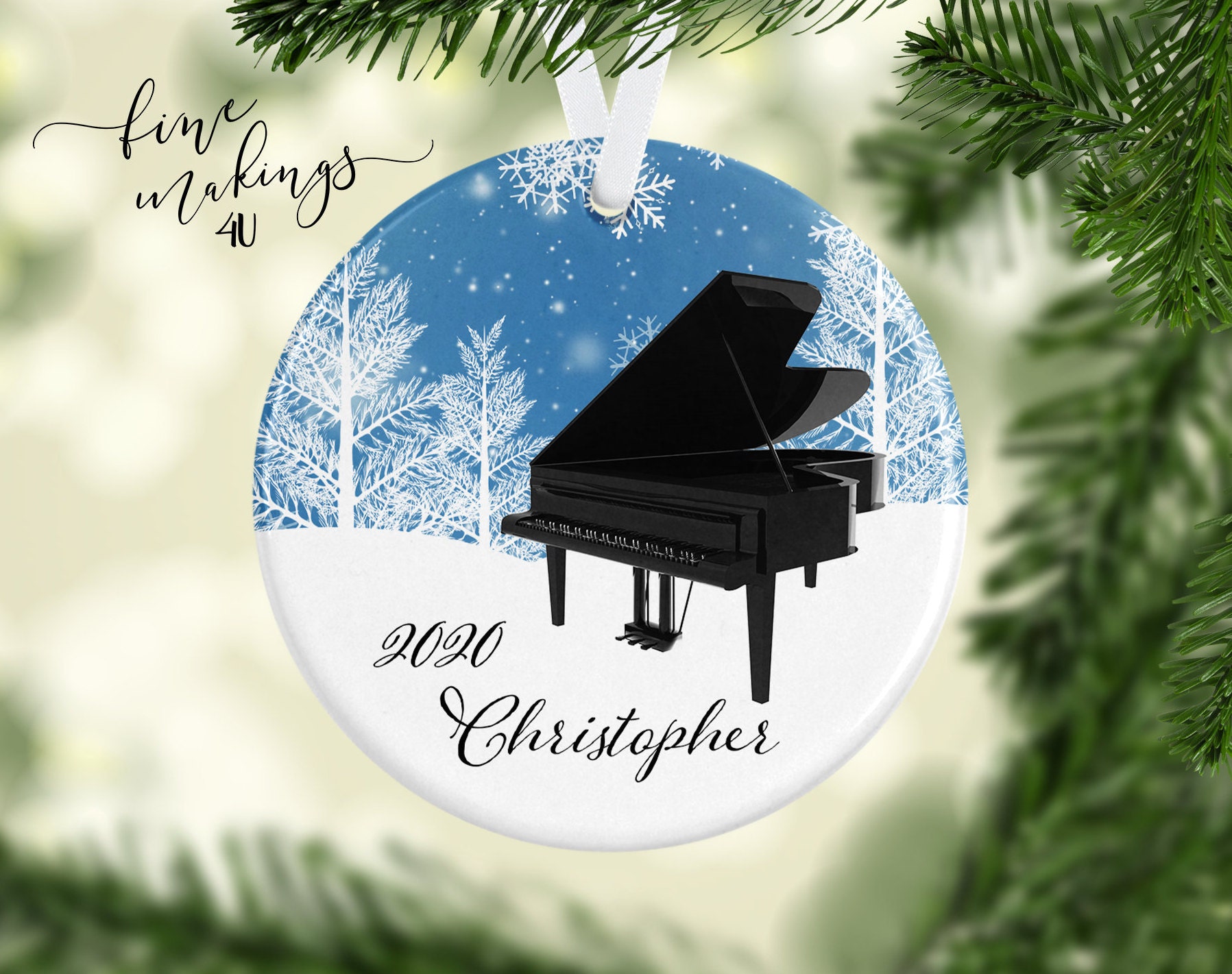 Personalized Piano Ornament/Pianist Gift/Piano Teacher | Etsy