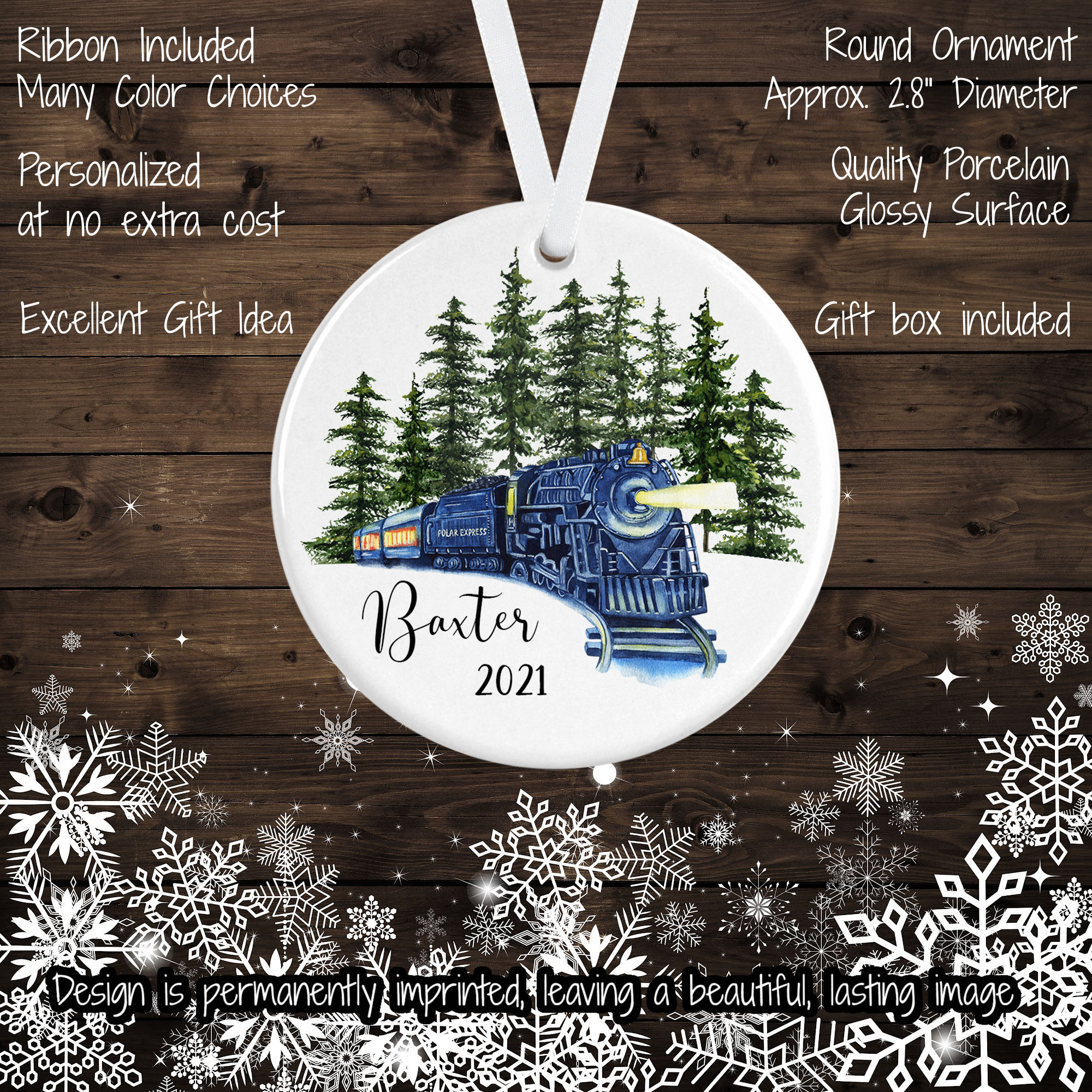 Personalized Train Ornament/gift for Kids/christmas - Etsy