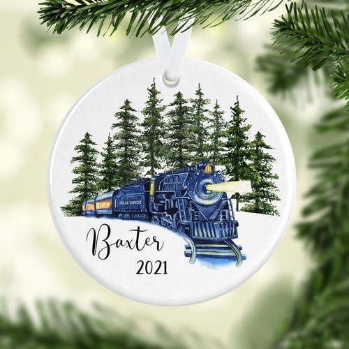 Personalized Train Ornament Train Gifts Train Christmas - Etsy