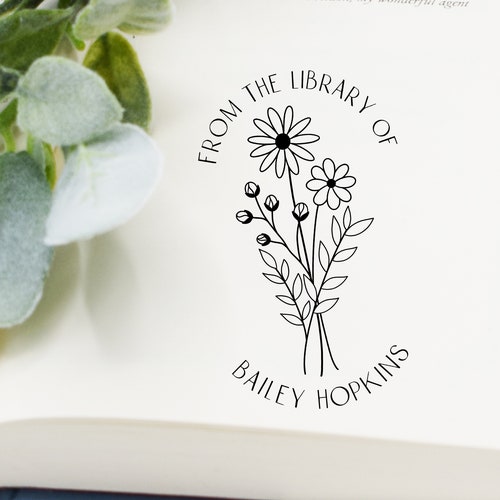 From the Library of Stamp Family Library Stamp Gift for Book | Etsy