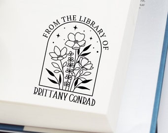Library Rubber Stamp | Etsy