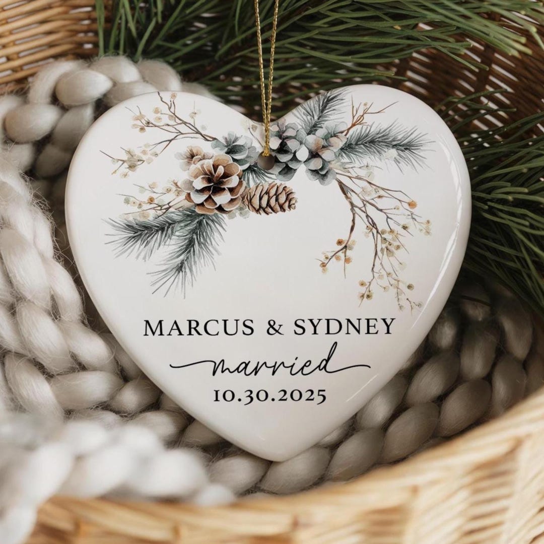 Newlywed Ornament, Married Christmas Ornament, Personalized Ornament ...