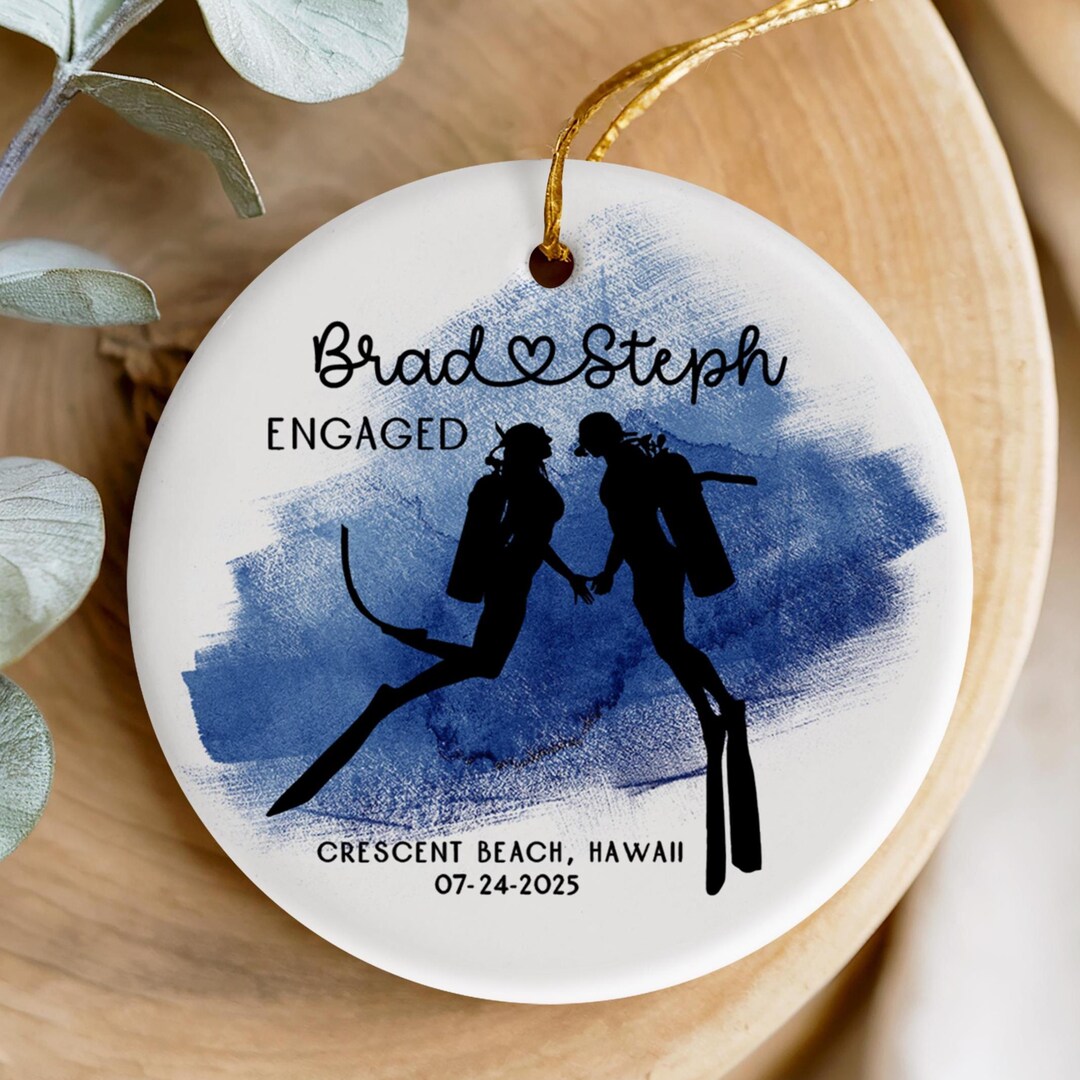 Scuba Diving Ornament for Couple/engagement Ornament/scuba Diving Gift ...