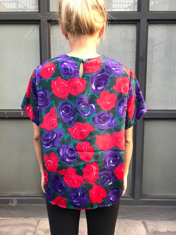 90's Roses Blouse - Gem