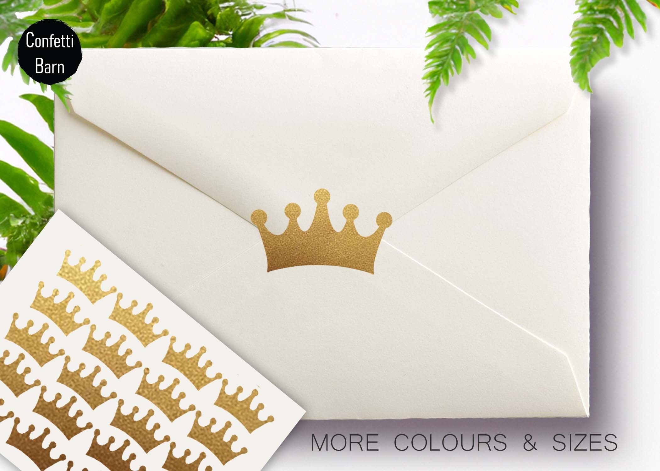 Crown Stickers Royal Baby Shower Birthday Party Wedding Baptism