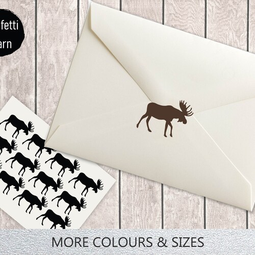Moose Stickers Rustic Party Theme Lumberjack Baby Shower - Etsy