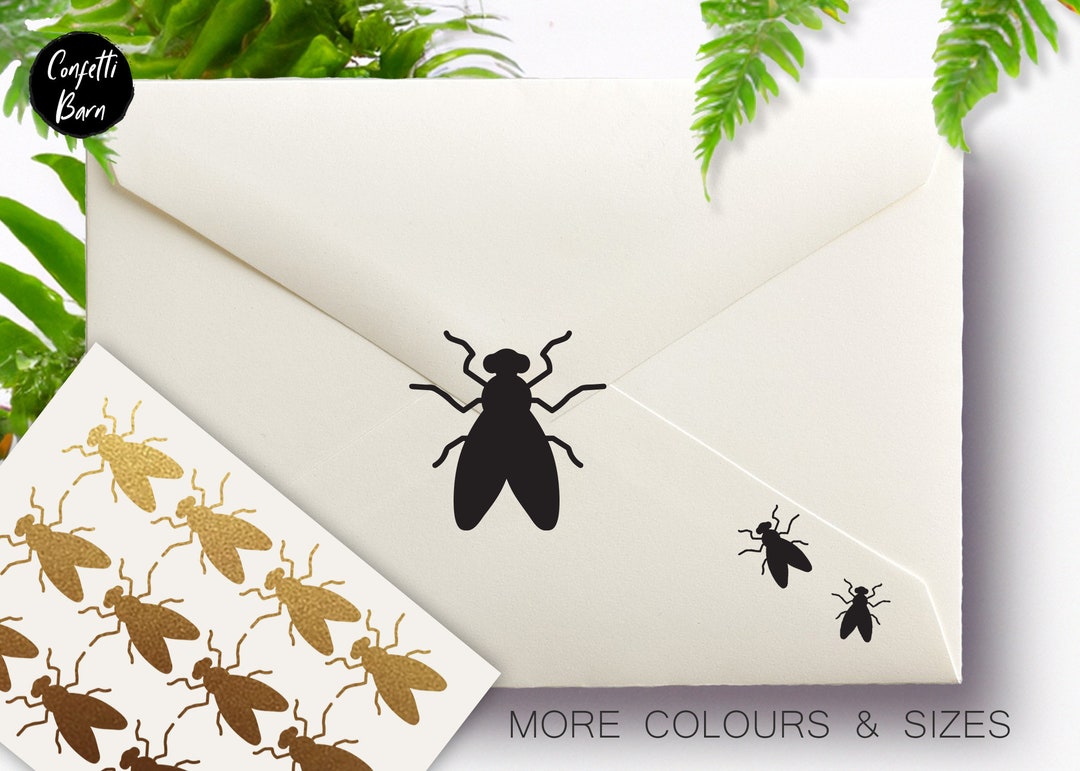 Fly Stickers, House Fly Gag Gift Birthday Card Envelope Stickers, Vinyl ...
