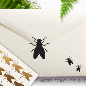 Fly Stickers, House Fly Gag Gift Birthday Card Envelope Stickers, Vinyl ...