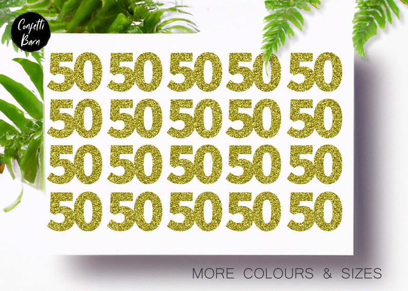 Number 50 Stickers 50th Birthday Party 50th Milestone Theme - Etsy