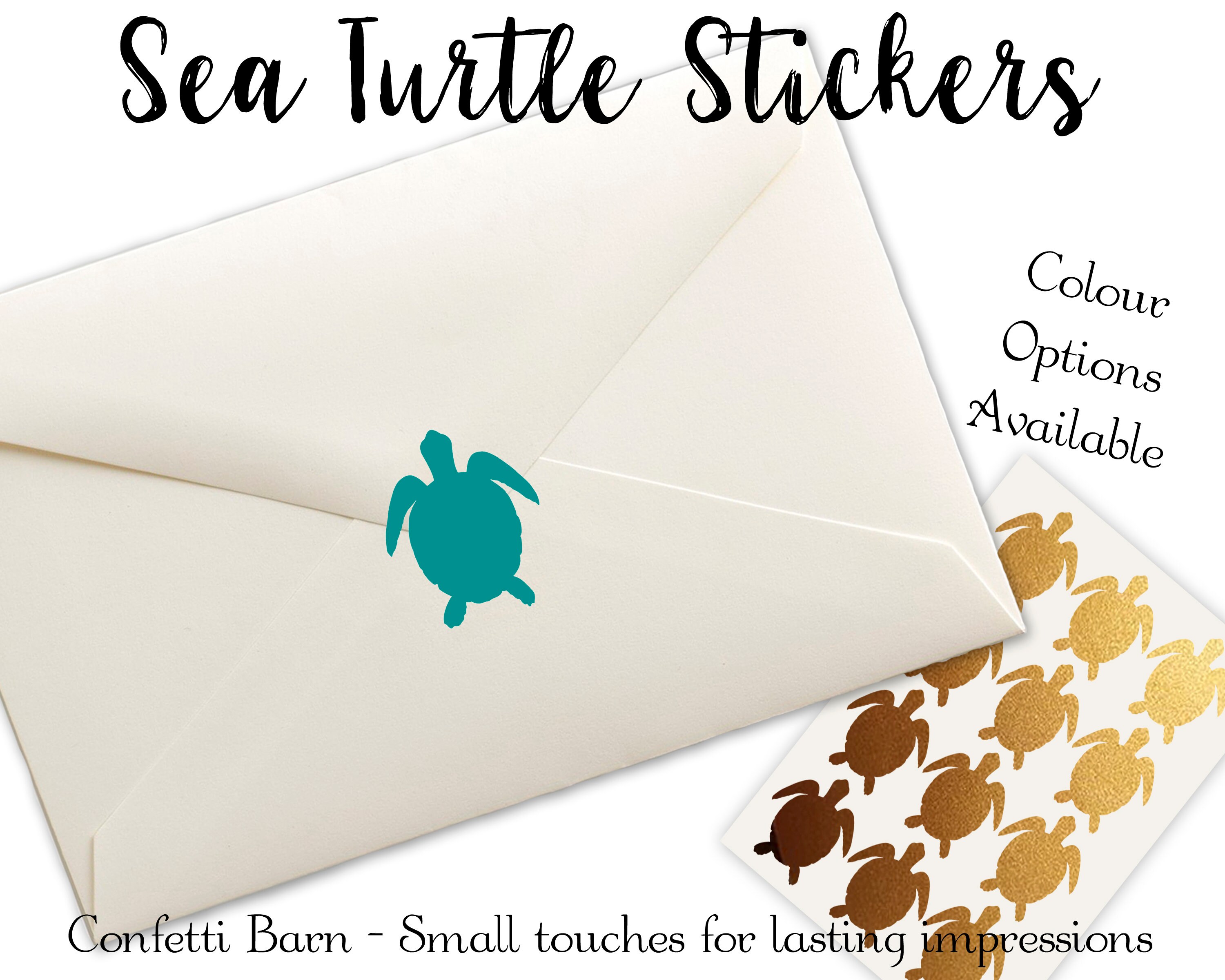 Sea Turtle Stickers Under The Sea Baby Shower Party | Etsy