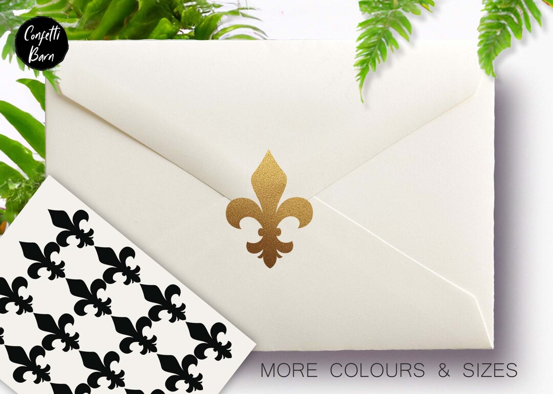 Fleur De Lis Stickers, Nola Party, Mardi Gras Theme Party, Envelope ...