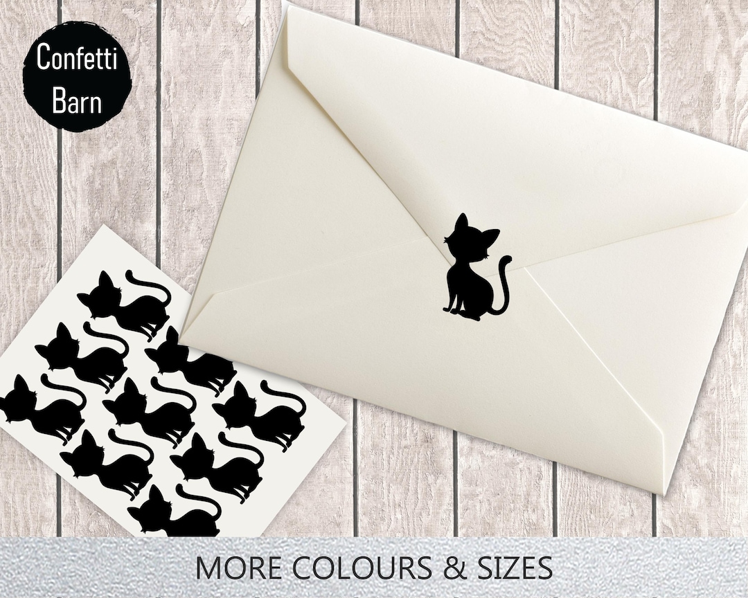 Cat Stickers Cute Sitting Cat Silhouette Stickers New - Etsy