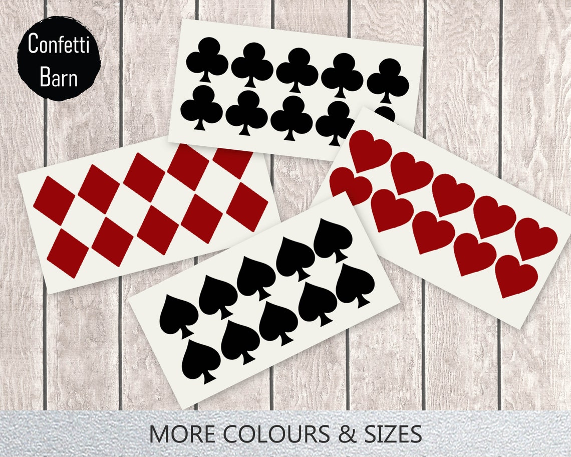 20 Card Suit Stickers, Poker Stickers, Card Night, Bachelor Party ...