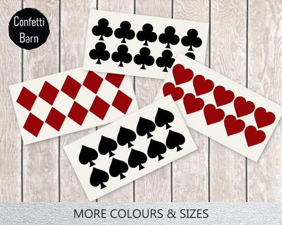 20 Card Suit Stickers Poker Stickers Card Night Bachelor - Etsy