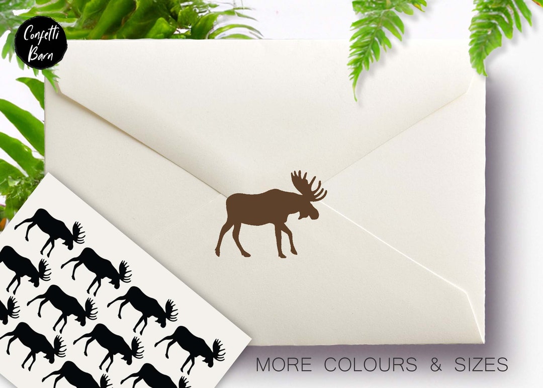 Moose Stickers, Rustic Party Theme, Lumberjack Baby Shower, Forest ...