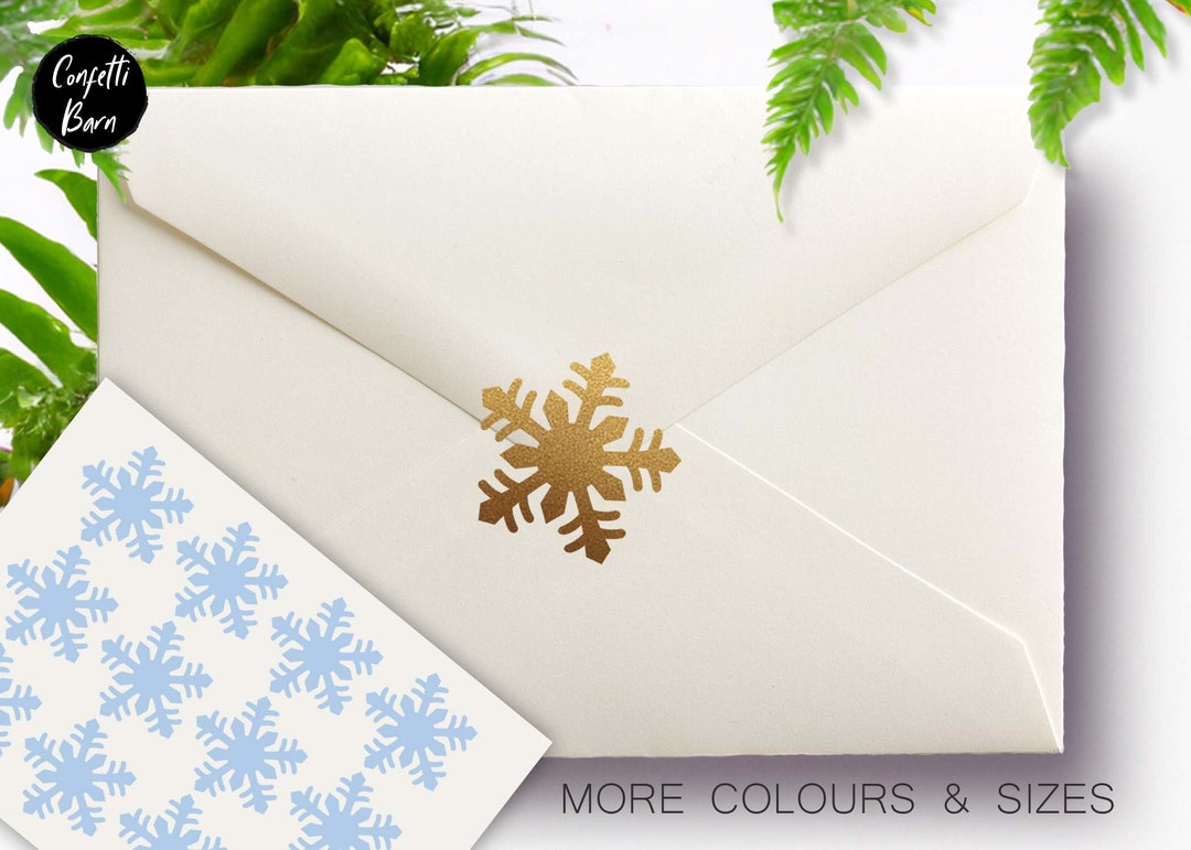 Snowflake Stickers, Winter Theme Party Stickers, Christmas Card ...