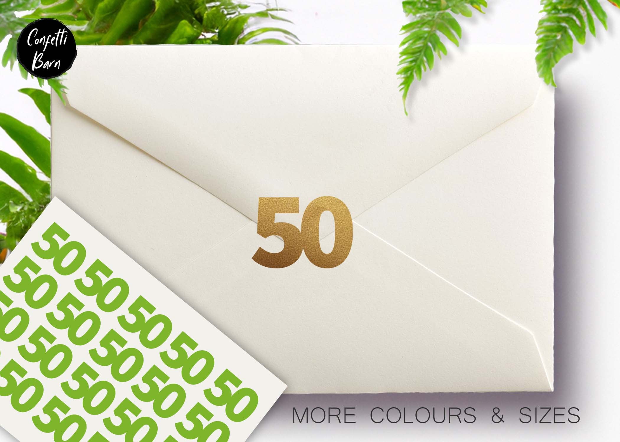 Number 50 Stickers 50th Birthday Party 50th Milestone Theme - Etsy