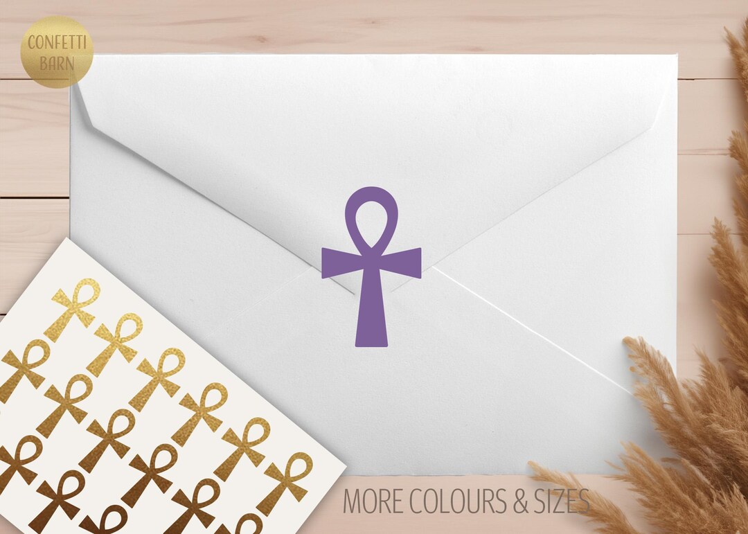 Ankh Stickers, Key of Life Envelope Seals, Ancient Egyptian ...