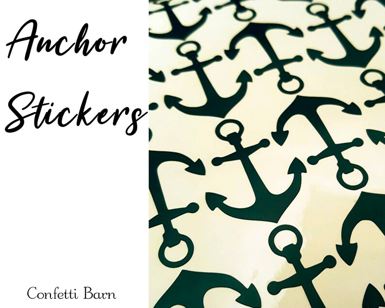 Anchor Stickers Nautical Theme Party Boat Wedding Beach - Etsy