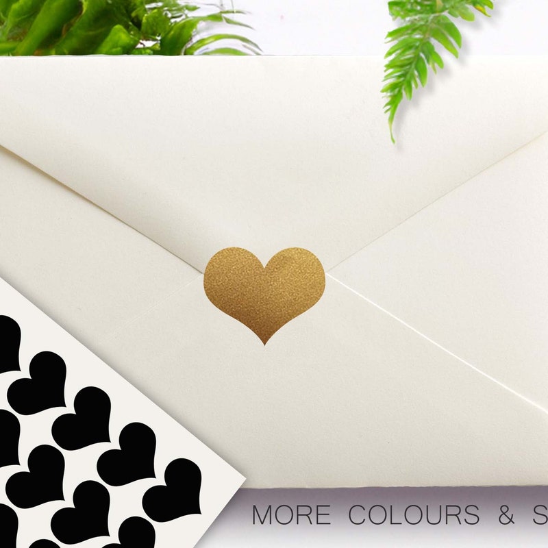 Heart Envelope Wedding Stickers - Etsy
